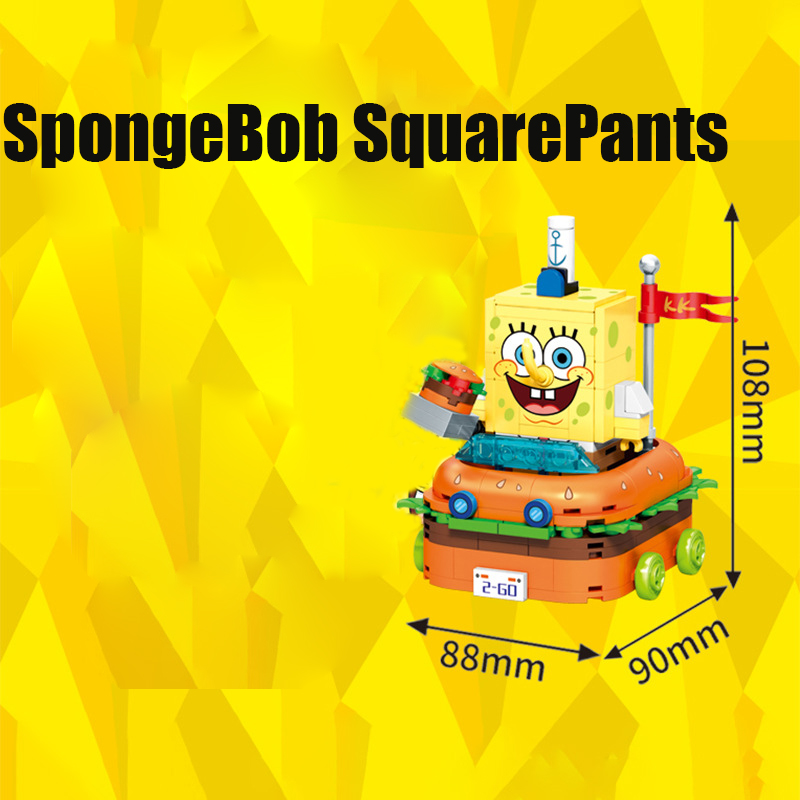 SpongeBob Anime Bricks Model Minifigs Plankton Drawer Decoration Children