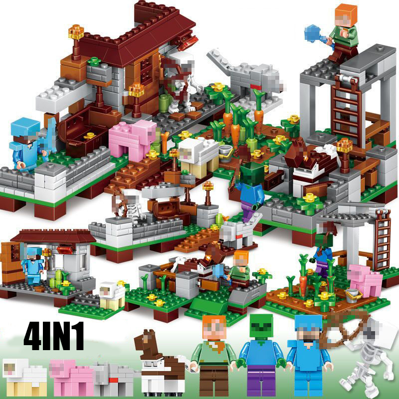 Minecraft Minifigs Building Blocks Compatible with LEGO NPC Toys Boy