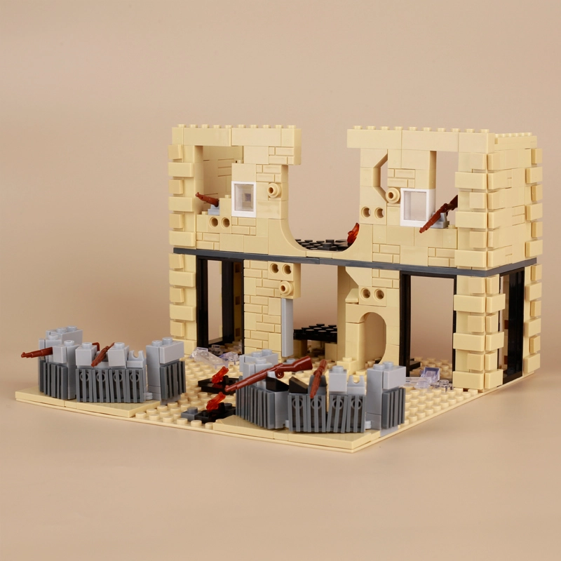 Military Bricks War Ruin Gun Accessories Kid Gift Compatible with LEGO