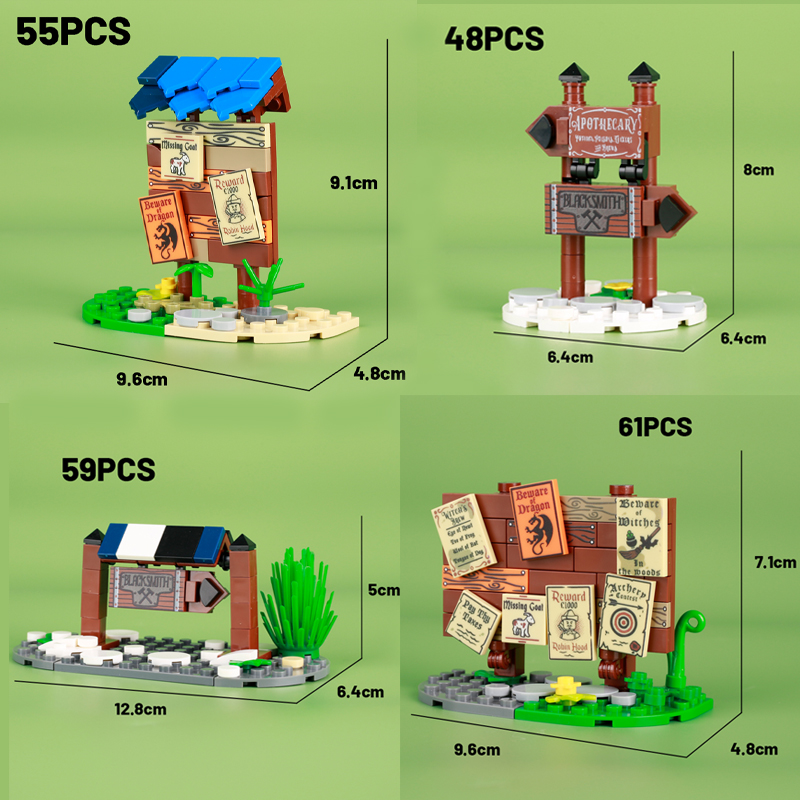 City Street Bulletin board Bricks DIY Accessories Signage Publicity column