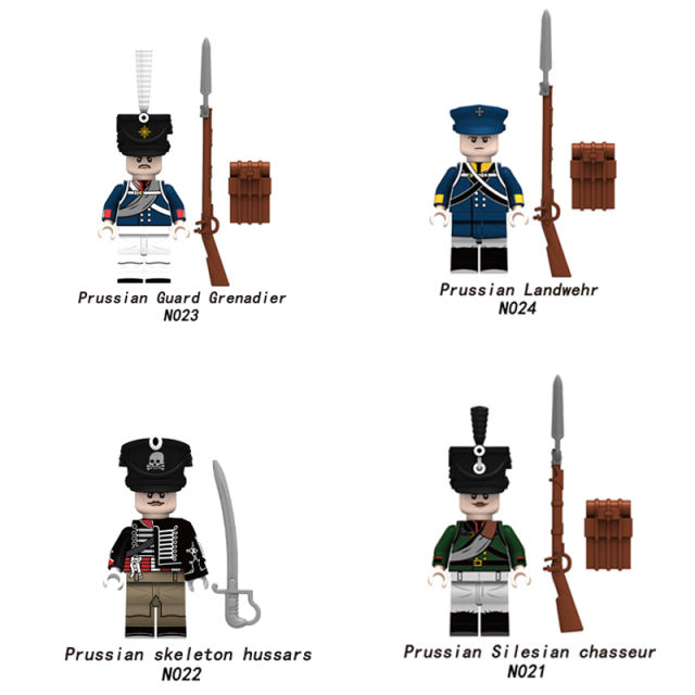 Napoleon Series Prussian Soldiers Minifigs Bricks Lanf Wehr Household