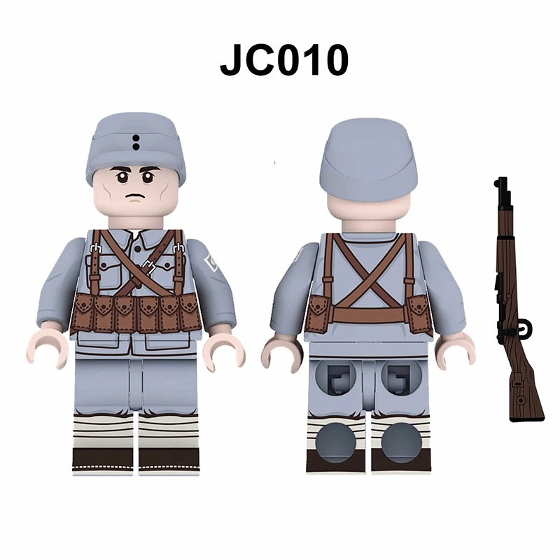 WW2 Military Minifigs Bricks War Germany Helmet Weapon Gun Soldiers