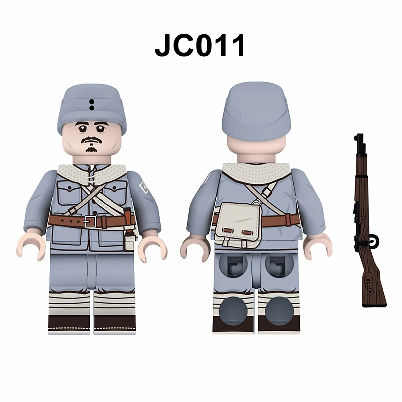 WW2 Military Minifigs Bricks War Germany Helmet Weapon Gun Soldiers