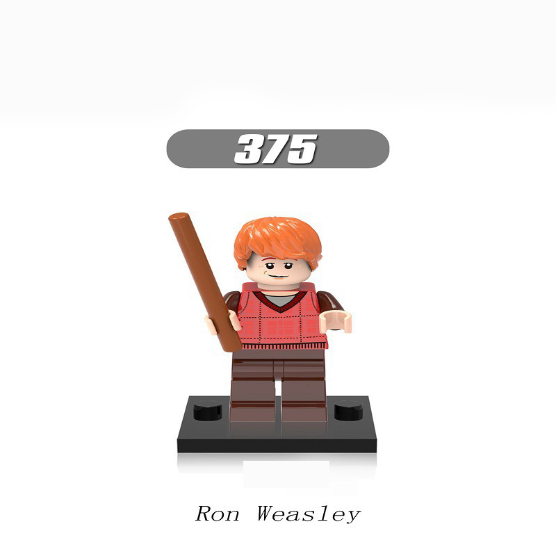 Harry Potter Series Minifigs Bricks Fred Weapon Broom Ron Hermione Toy