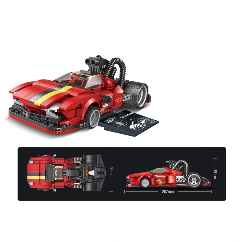 New Supercar Explosive Modification Series Bricks Racing Car Model Boy
