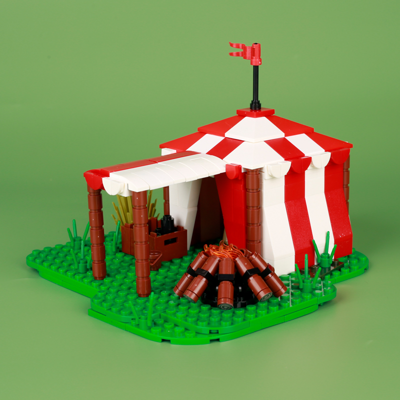 Military Medieval Castle Camp Viking Tents Bricks Minifigs Parts Toys