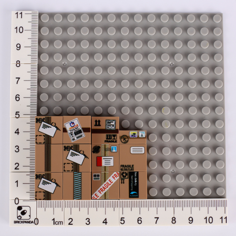 MOC Express Delivery Printed Cart Bricks Box Cart Shopping Compatible
