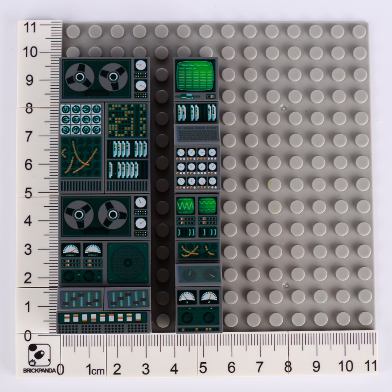 MOC City Computer Control Center Printed Bricks Games Host Monitor Toy