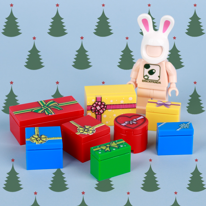 MOC Express Delivery Printed Cart Bricks Box Cart Shopping Compatible
