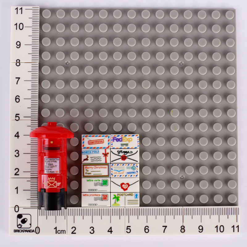 MOC City Series Mailbox Letter Printed Bricks Compatible Christmas Toy