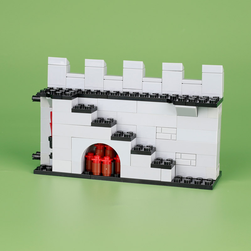 Medieval Series Modular Wall Bricks Army Soldiers War Compatible Toys