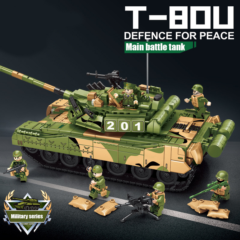 Russian Military T 80U Main Battle Tank Minifigs Bricks Missile Fort