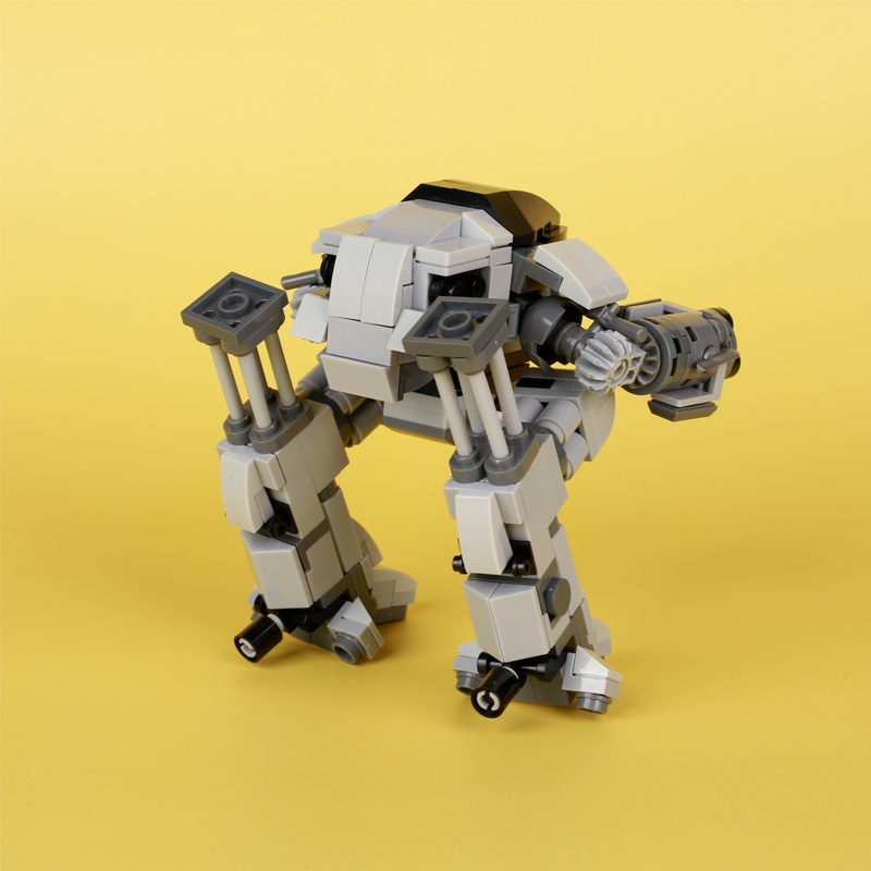 MOC RoboCop Series ED209 Robot Bricks Minifigs Kit Model Compatible