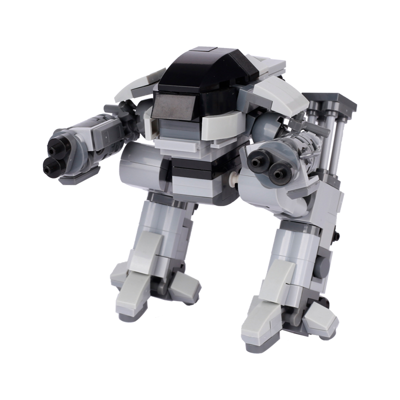 MOC RoboCop Series ED209 Robot Bricks Minifigs Kit Model Compatible