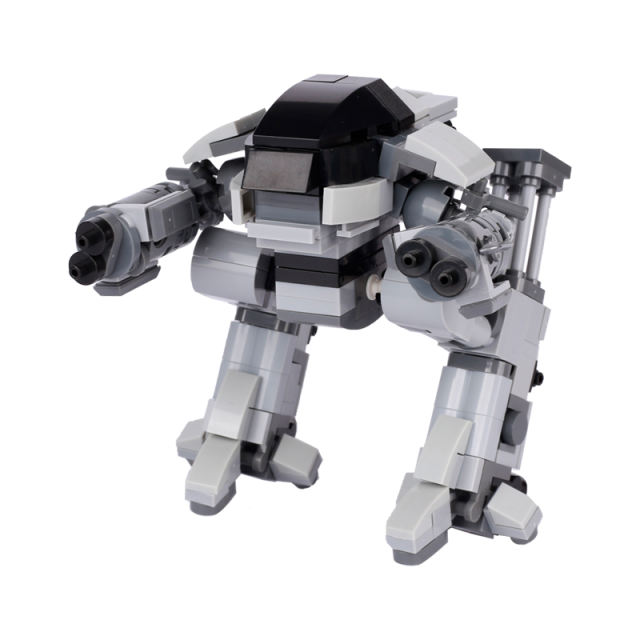 MOC RoboCop Series ED209 Robot Bricks Minifigs Kit Model Compatible