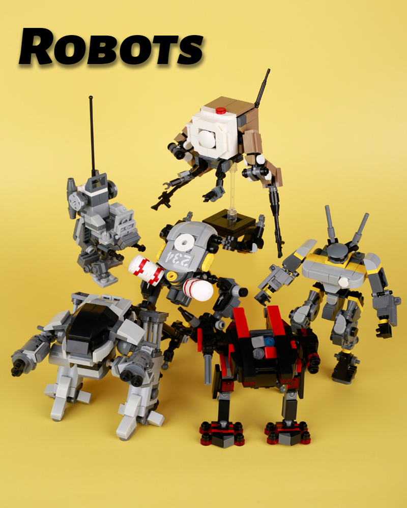 MOC Military Armed Mech Robot Corps Cubot Creative Building Block Toys