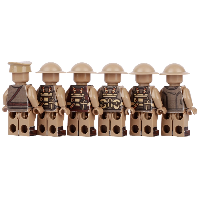 British Army Sticker Military Set Gun Minifigs Bricks Accessoories Toy