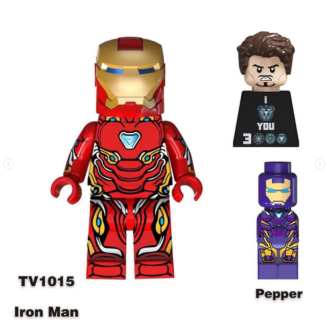 Superheroes Marvel Minifigs Bricks Iron Man Pepper Morgan Stark Hammer