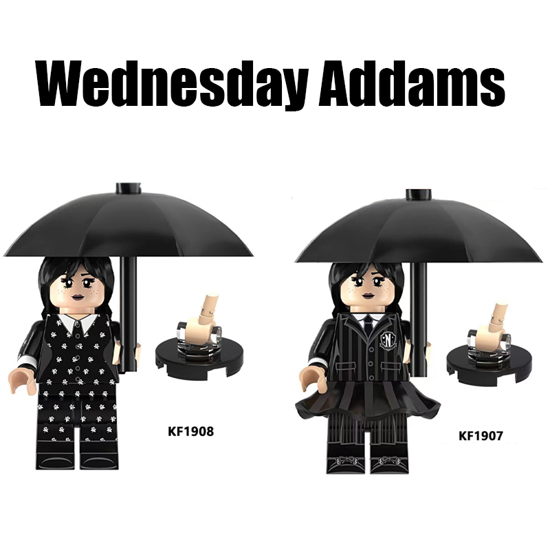 Netflix US TV Series Wednesday Addams Minifigs Bricks Accessories Toys