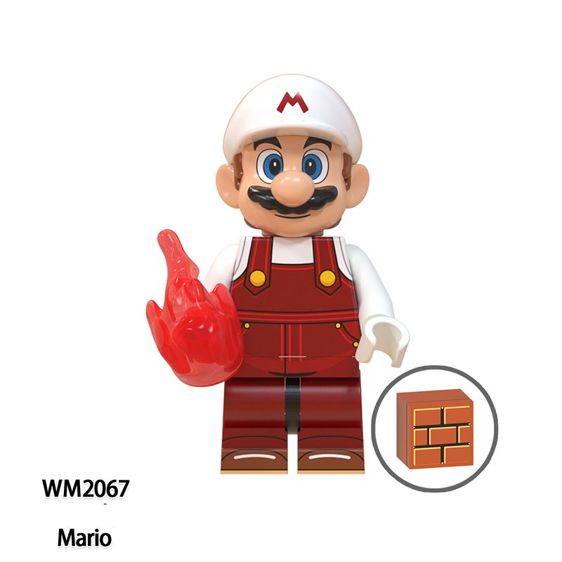 Mario Minifigs Bricks Princess Peach Yoshi Hat Accessories Conpatible