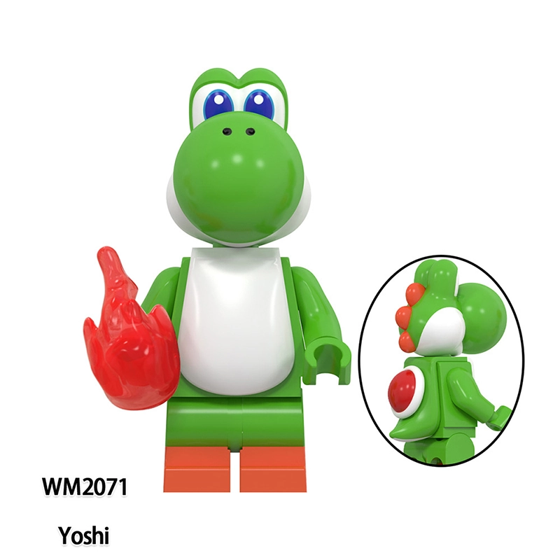 Mario Minifigs Bricks Princess Peach Yoshi Hat Accessories Conpatible