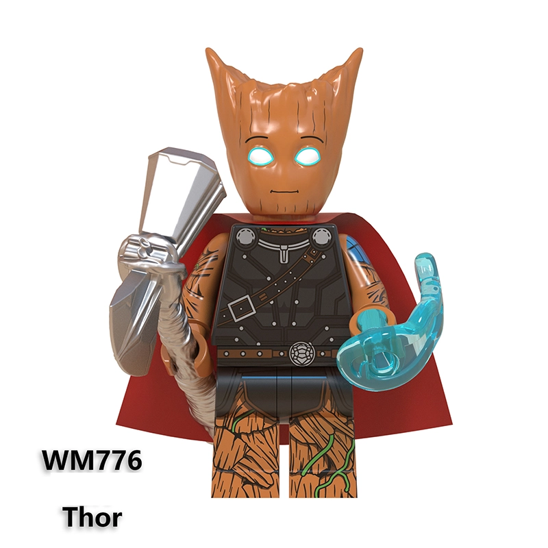 Superhero Series Deadpool Bucky Thor With Bathrobe Assemble Kids Bricks