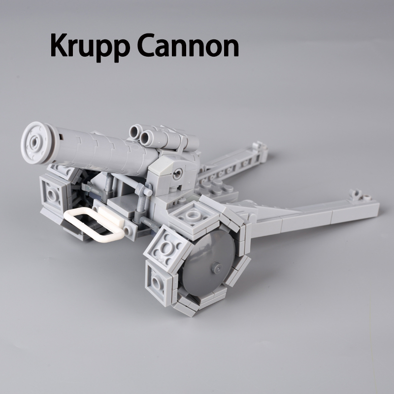 WW1 Military Series Krupp Cannon Minifigs Bricks Kids Kits Compatible