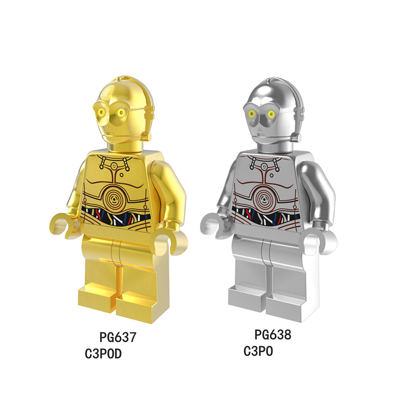 American Movie Star Wars C3POD Robot Minifigs Kids Bricks Compatible
