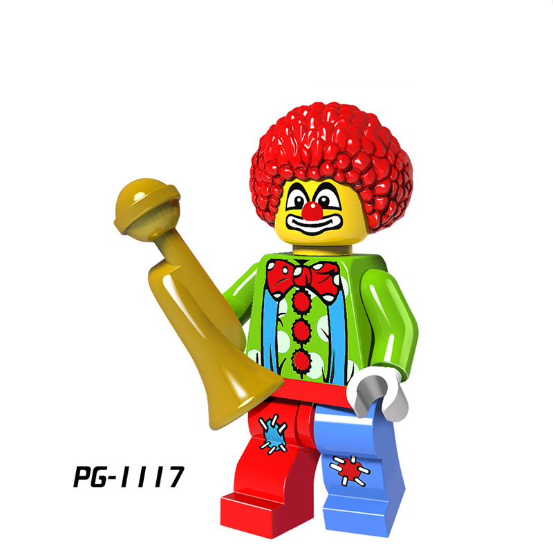 MOC Snowman Clown Assembled Minifigs Compatible Kids Bricks Model Kits