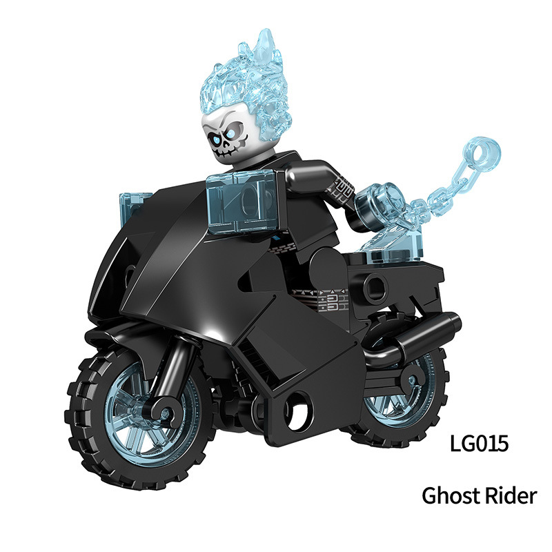 Superhero Ninja Motorcycles Ghost Rider Batman Kids Bricks Compatible