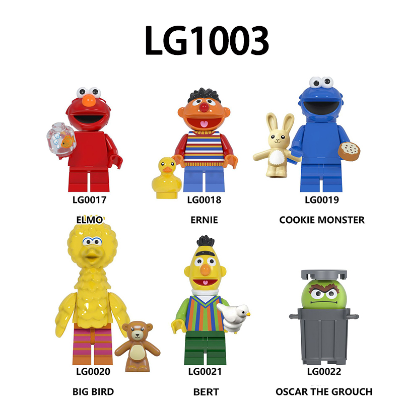 MOC LOZ Sesame Street Assembled Minifigs Compatible Kids Model Kits
