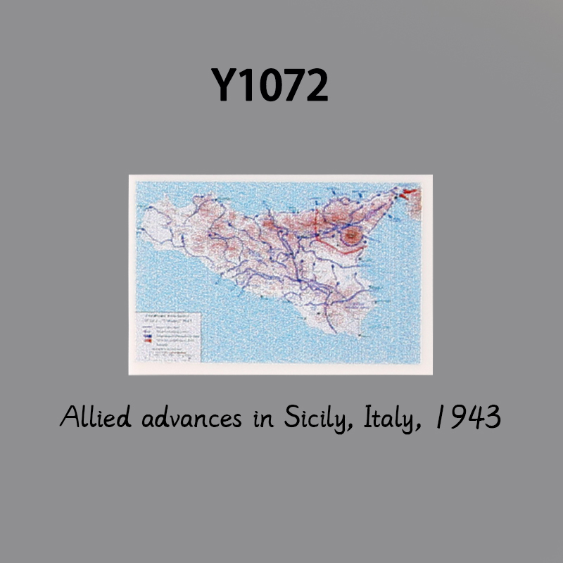 WW2 Army Campaign Deployment Map Murals Brick Model Collection Children