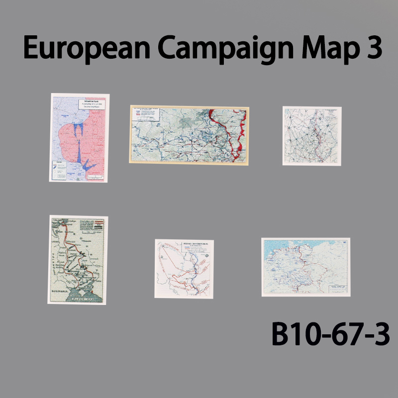 WW2 Campaign Deployment Map Murals Model Collection Kids Bricks Kits