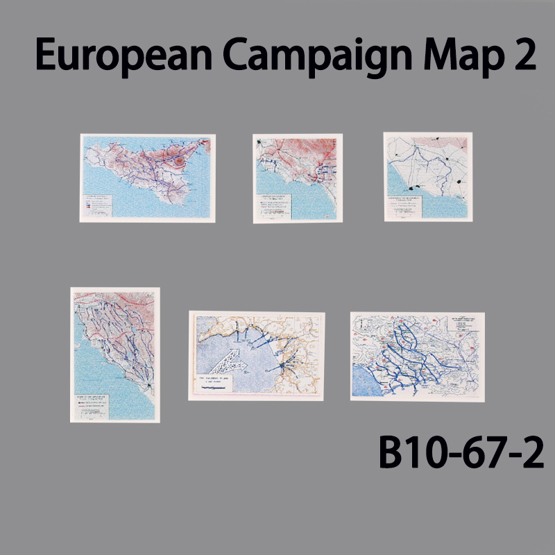 WW2 Army Campaign Deployment Map Murals Brick Model Collection Children