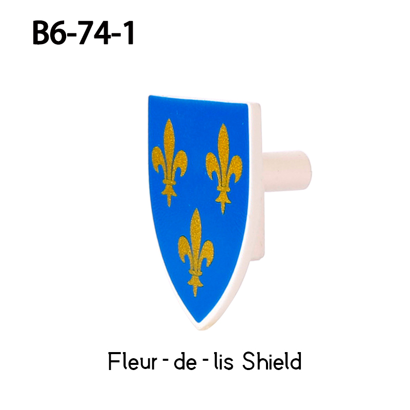 Medieval Army Shield Minifigs Bricks Black Cross Accessories Compatible