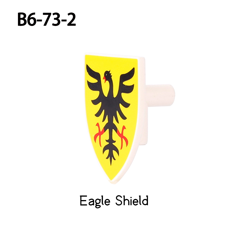 Medieval Army Shield Minifigs Bricks Black Cross Accessories Compatible