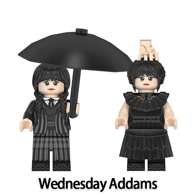 Netflix US TV Series Wednesday Addams Minifigs Bricks Accessories Toys
