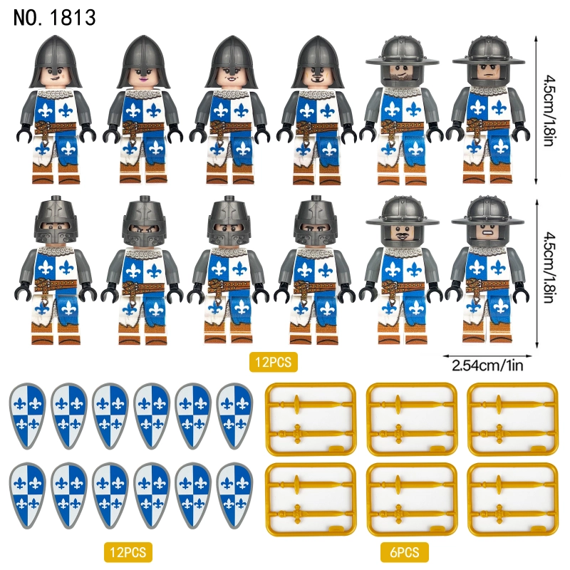Medieval Castle Soldiers Minifigs Bricks Parts War Accessories Parts