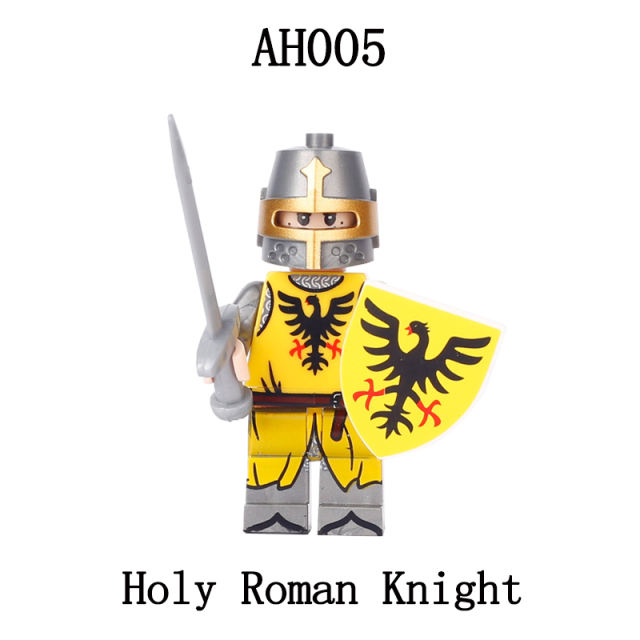 Medieval Knight Soldiers Holy Roman Minifigs Bricks War Kids Compatible