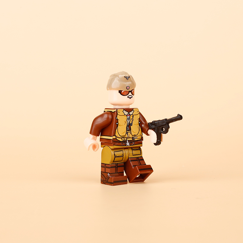 059DL North African War Pilot Bricks Military Compatible