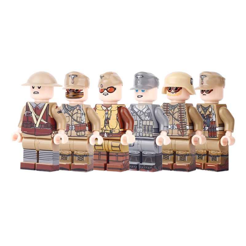 059DL North African Submachine Gunner Bricks War Military Compatible