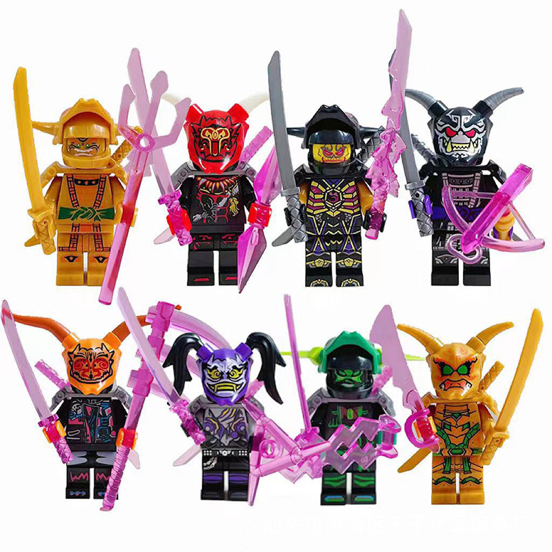 Phantom Ninja Games Series Minifigs Bricks Army Soldiers Helmet Hammer