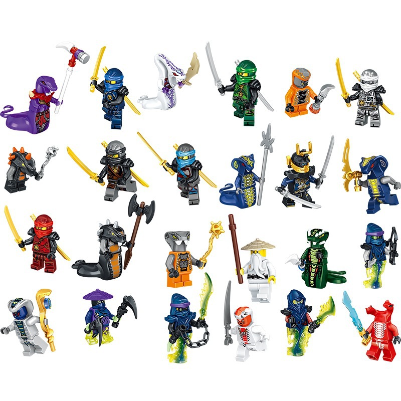 Phantom Ninja Games Series Minifigs Bricks Army Soldiers Helmet Hammer