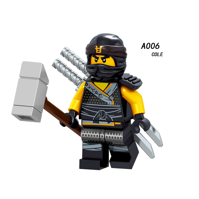 Phantom Ninja Games Series Minifigs Bricks Army Soldiers Helmet Hammer