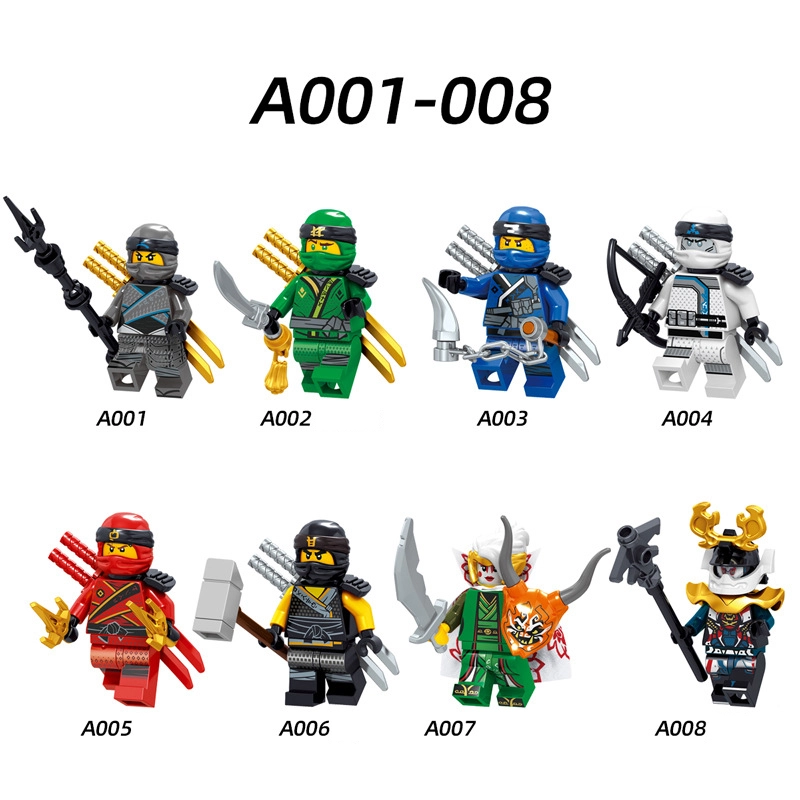 Phantom Ninja Games Series Minifigs Bricks Army Soldiers Helmet Hammer