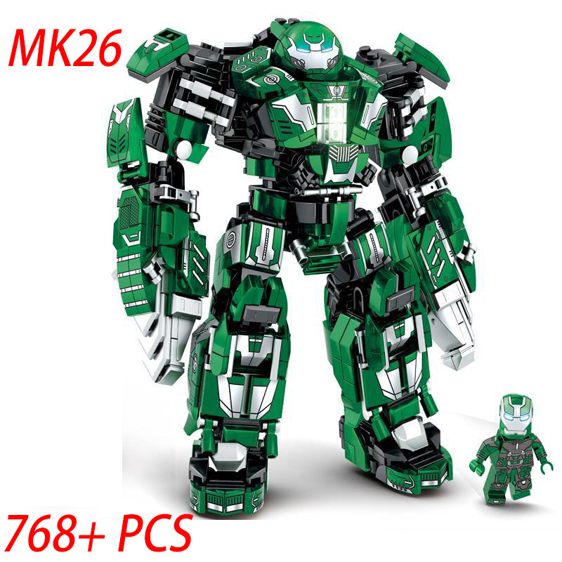 Superheroes Iron Man Model Enlighten Bricks Kits Kids Toys Compatiable