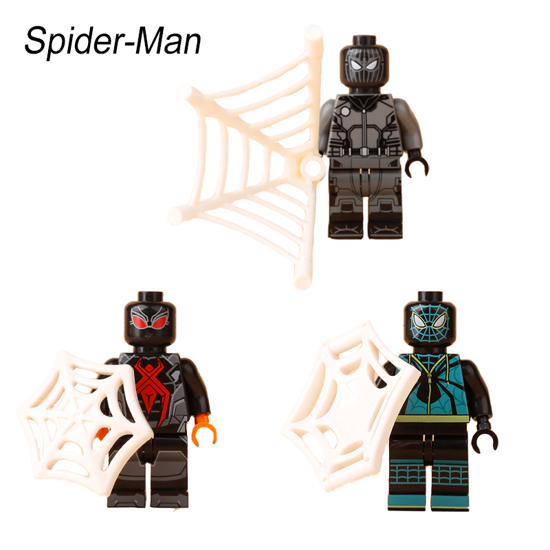 Super Heroes Spider Man Minifigs Bricks Kids Birthday Kits Compatible