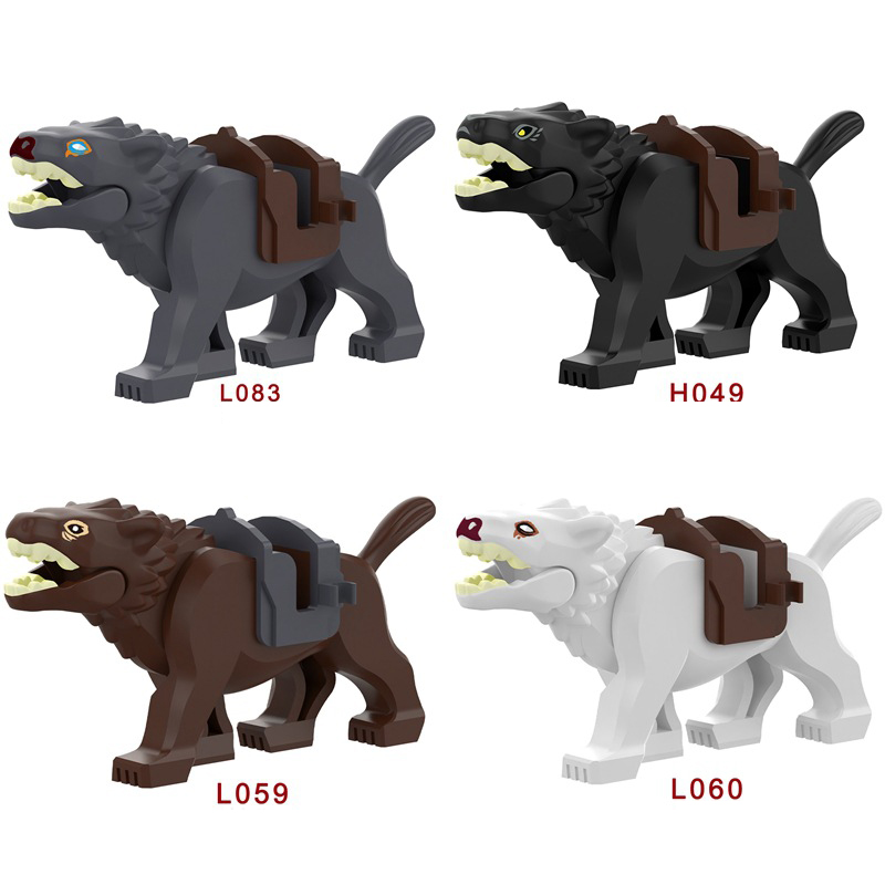 Lord Of The Rings Series Black Wolf Minifigs Bricks Accessories