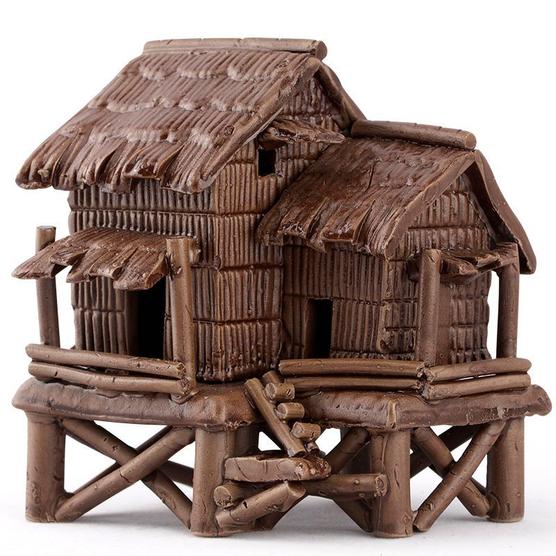 Wood House Model Desktop Decoration Toy Gifts