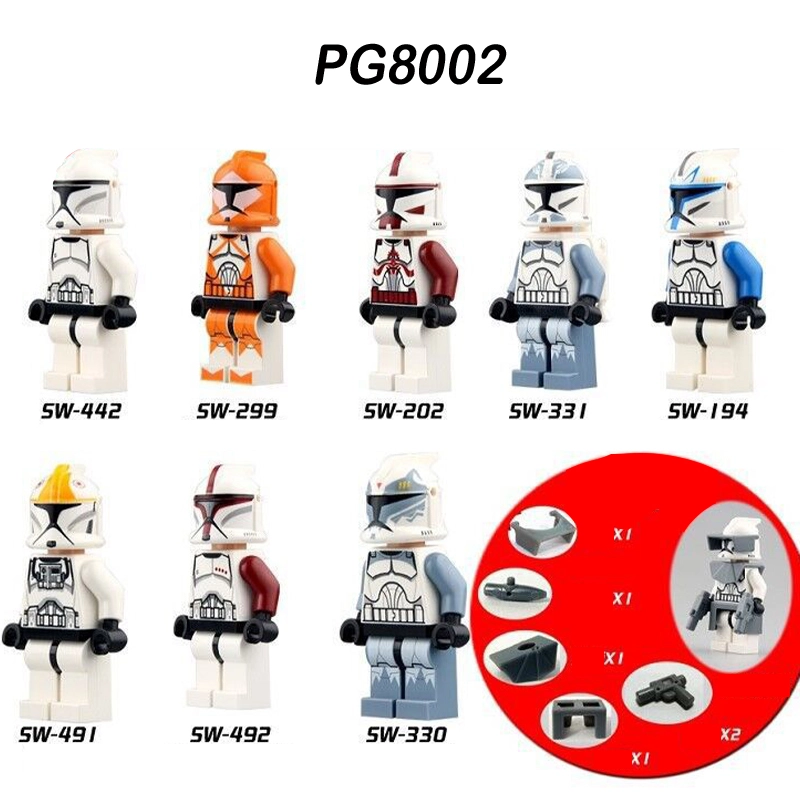 American Science Star Wars Series Minifigs Bricks War Gun Compatible